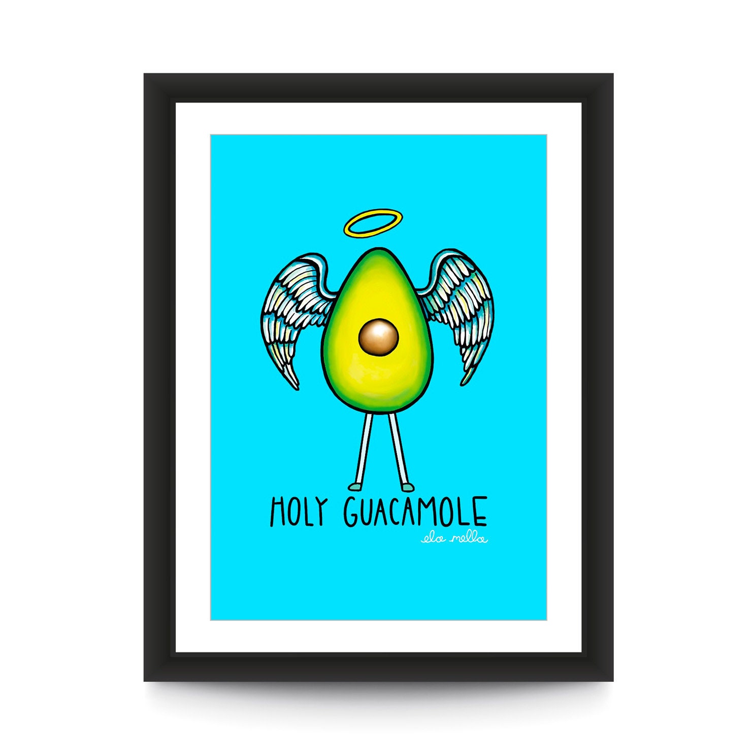 Holy Guacamole Avocado Art Print - Etsy UK