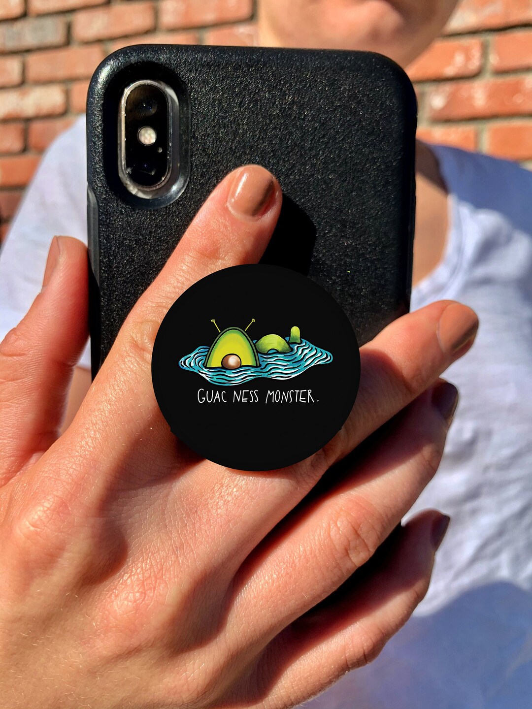 Guac Ness Monster - Avocado Cell Phone Grip - Etsy