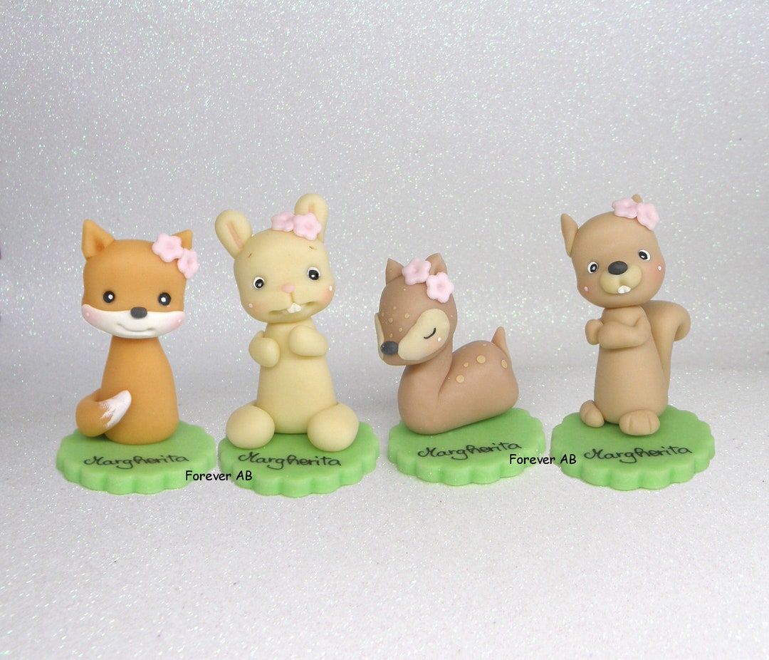 Woodland Animals Baptism Favors Girl Birth Favors First - Etsy