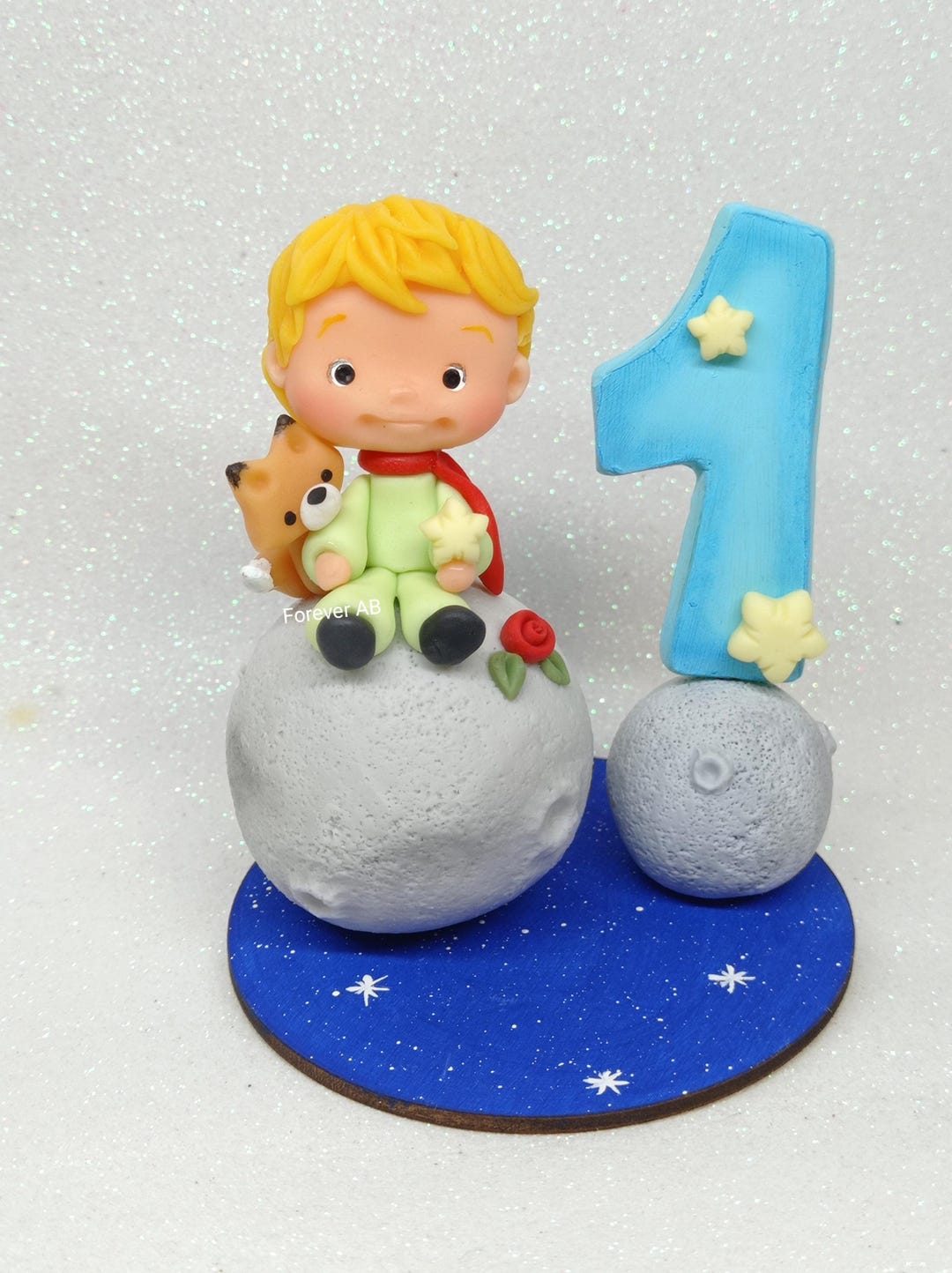 Cake Topper Little Prince, Cake Topper First Birthday Boy, Fox Prince ...