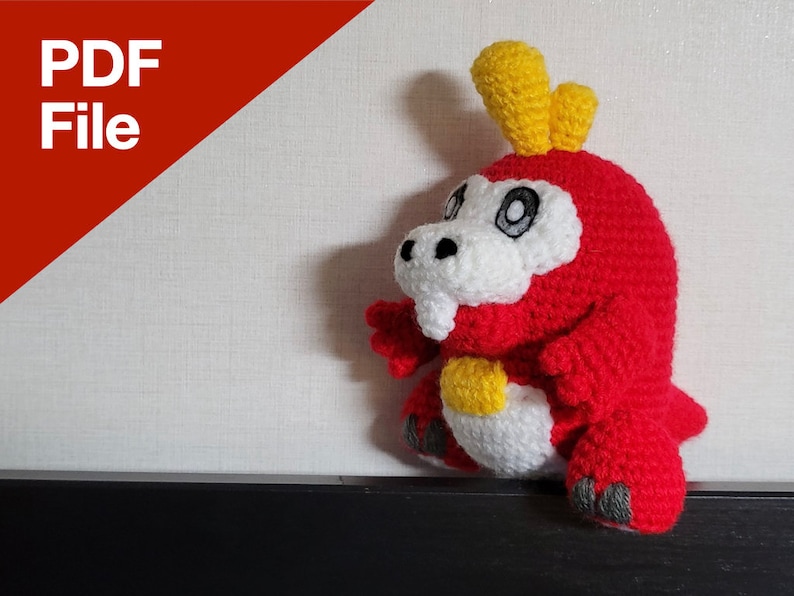 Fuecoco Crochet Amigurumi Pattern - Etsy