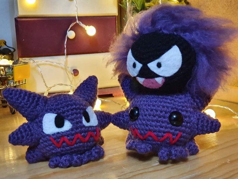 Gengar Haunter Gastly Amigurumi Bundle Crochet Pattern - Etsy Canada