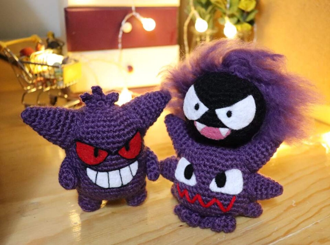 Gengar Haunter Gastly Amigurumi Bundle Crochet Pattern - Etsy