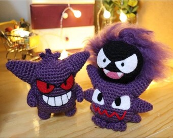 Gastly, Haunter & Gengar Crochet Pattern Bundle PDF File - Etsy