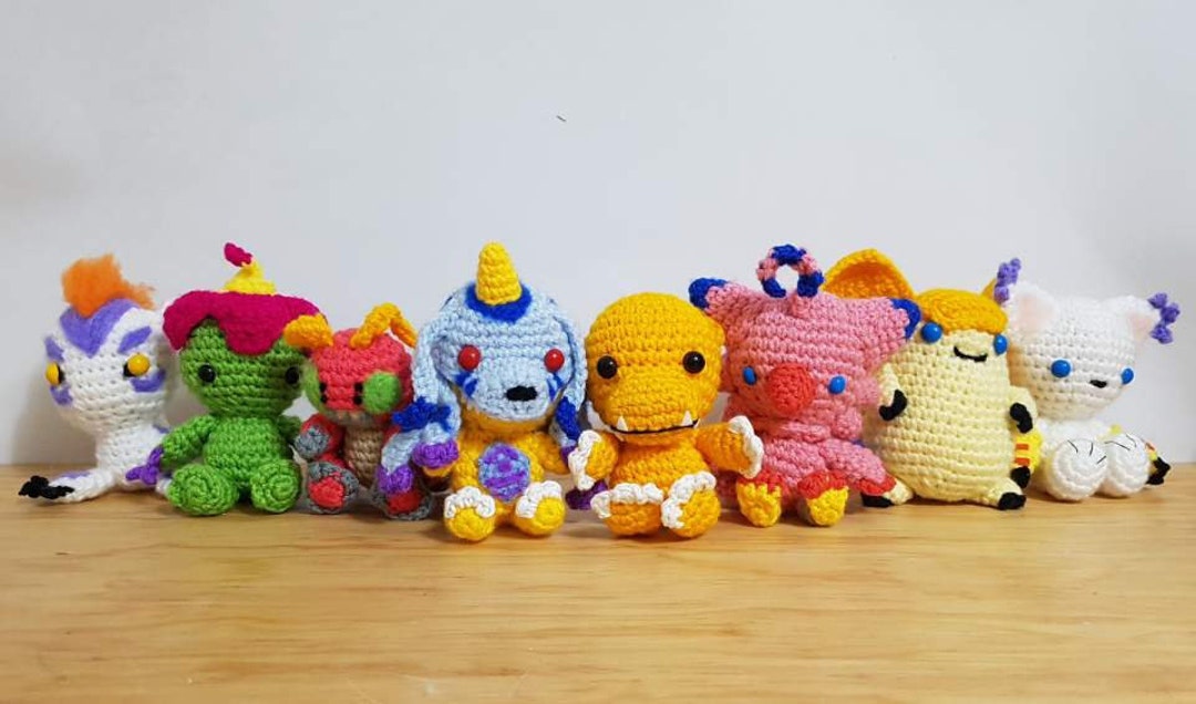 DIGIMON Adventures 01 Starters Crochet Amigurumi - ORDER MADE - Etsy