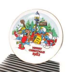 Vintage "the Smurf Carolers" Collectible 1982 Christmas Plate, Wallace ...