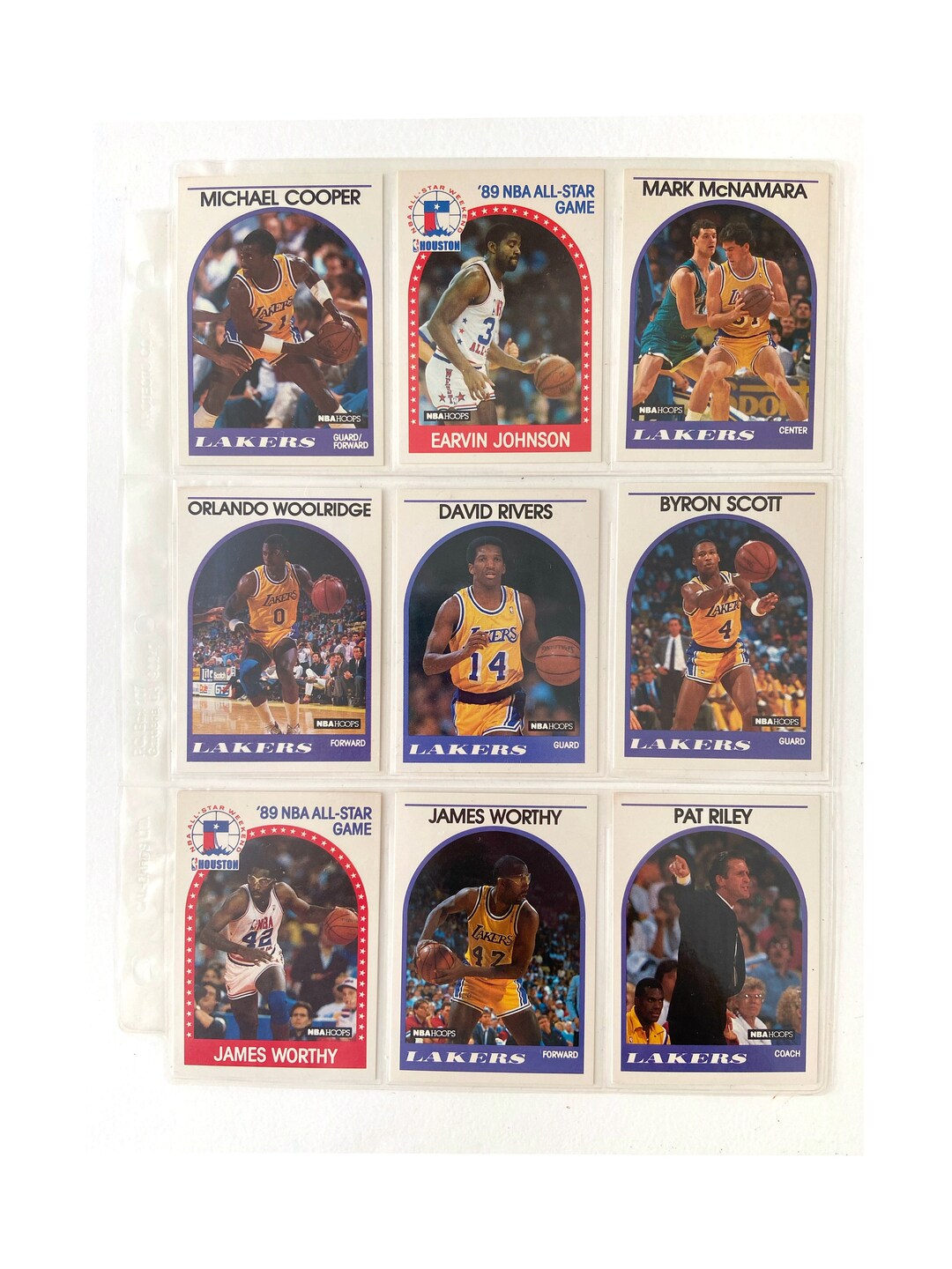 1989 NBA Hoops Los Angeles Lakers Basketball Cards Set of 9, NBA All ...
