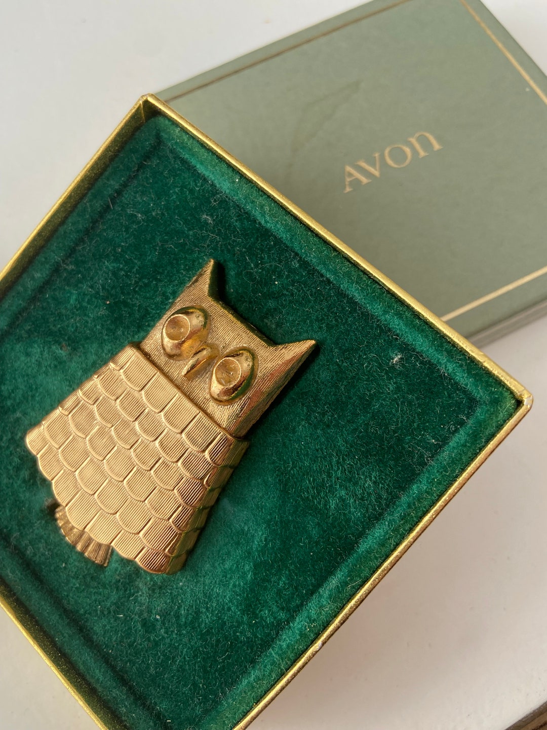 Vintage Avon Owl Glace Brooch Owl Perfume Pin 1960s Avon - Etsy