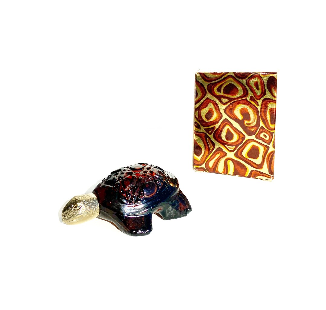 Vintage Glass Turtle Decanter, Full in Original Box, Vintage Vanity ...