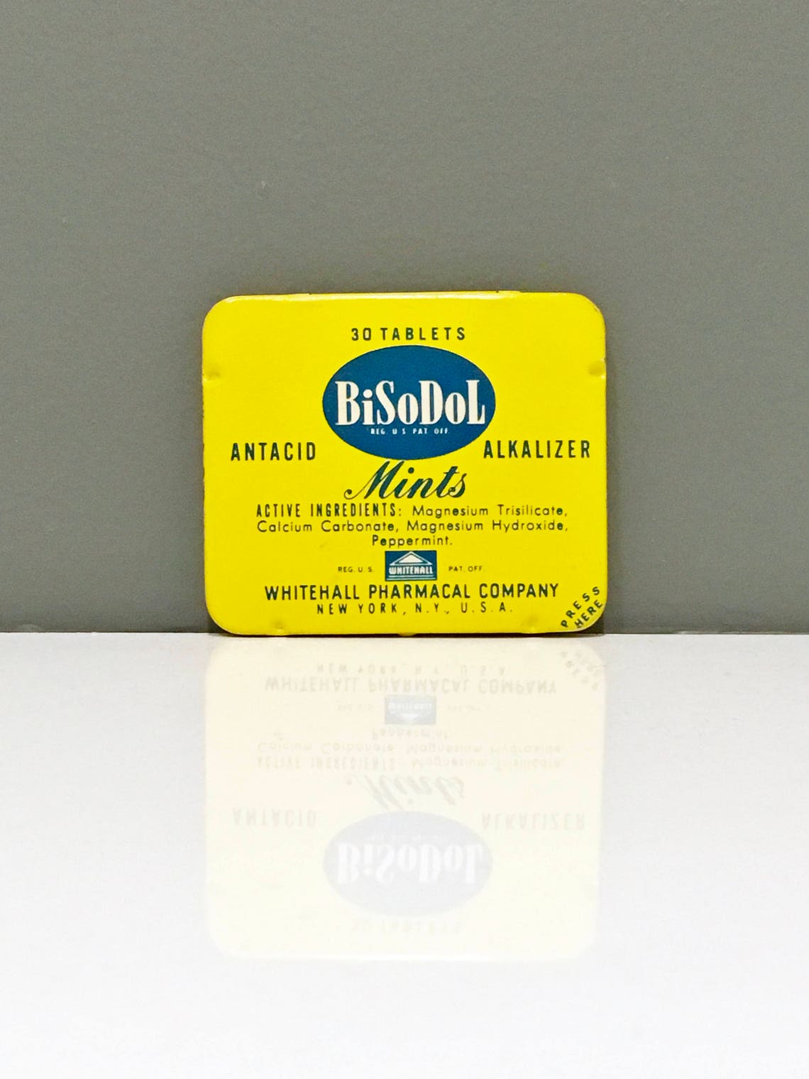 Vintage Tin BiSoDol Mints Whitehall Pharmacal Co Alkalizer | Etsy