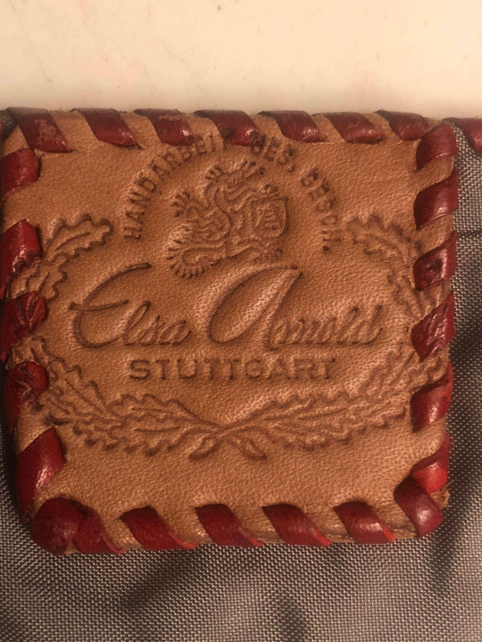 Vintage German Tan Leather Case MLR Monogram Messenger Bag - Etsy