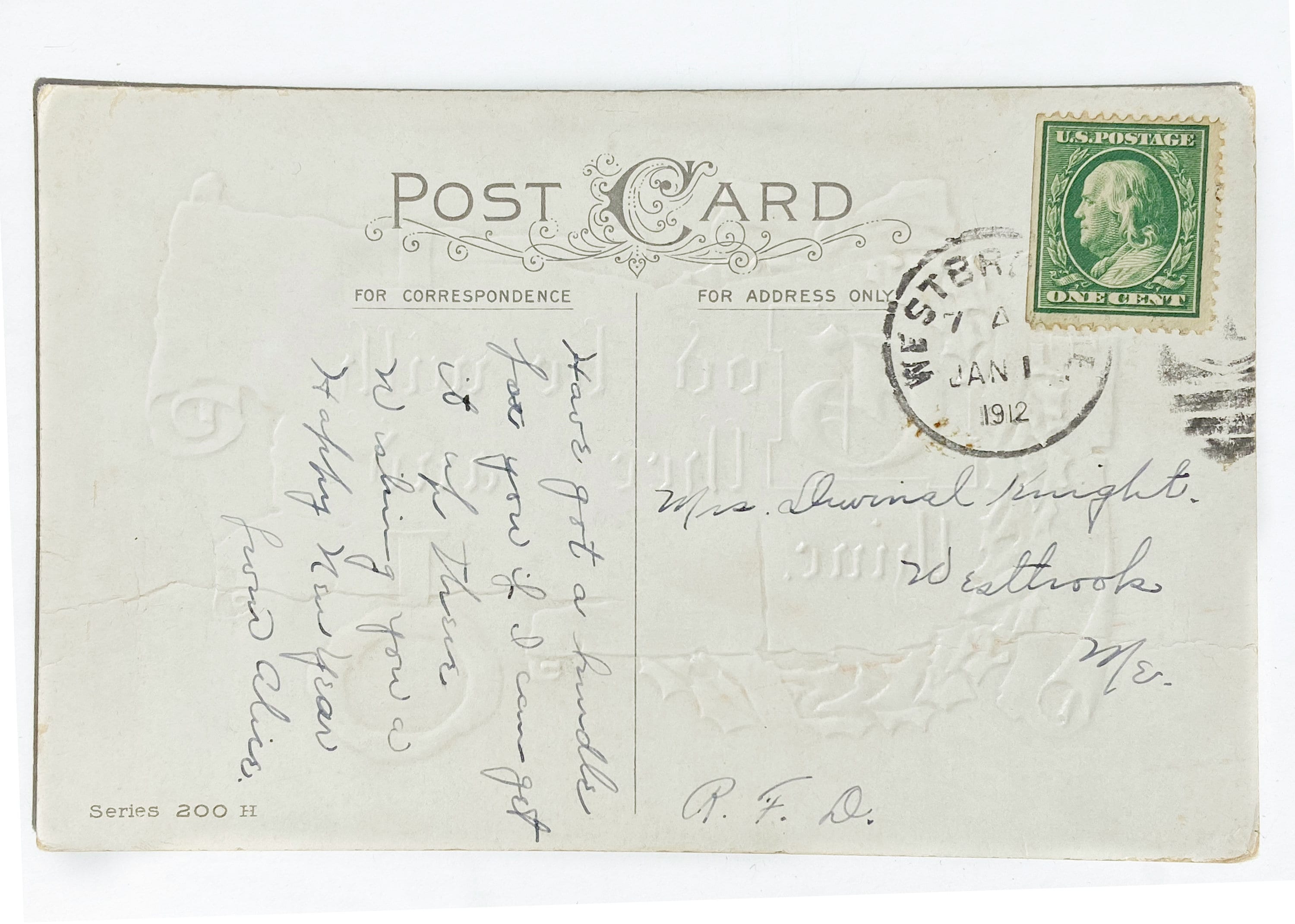 Rare 1911 Benjamin Franklin One Cent Stamp on 1900s Postcard - Etsy
