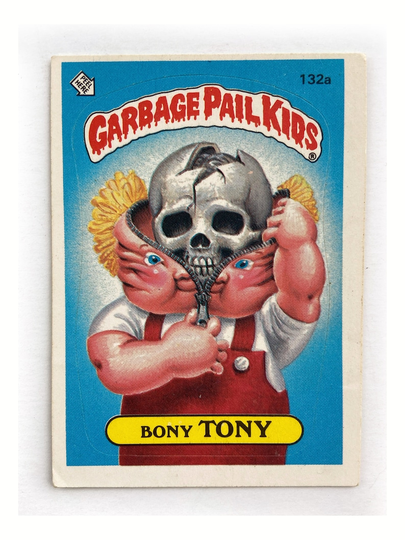 1986 Topps Garbage Pail Kids Cards: Bony Tony & Unzipped Zack - Etsy ...