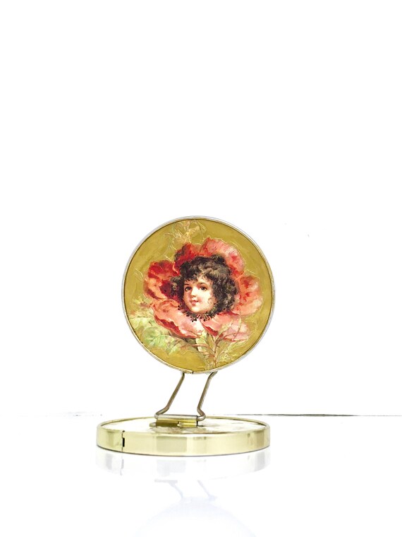 Vintage Celluloid Compact With Folding Make up Mirror | Etsy