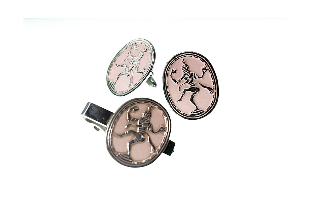 Vintage SWANK Tie Clip Cufflink Set: SIAM Dancers, Novelty Jewelry - Etsy