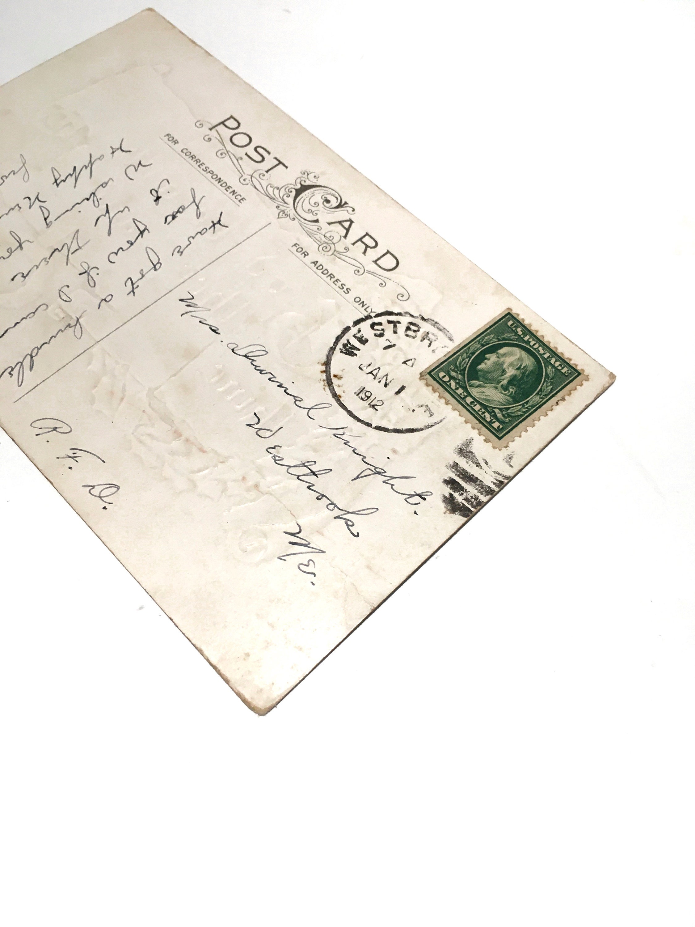 Rare 1911 Benjamin Franklin One Cent Stamp on 1900s Postcard - Etsy