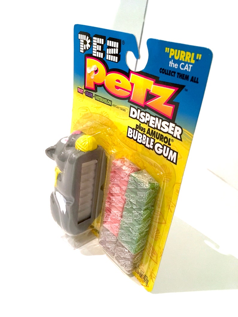 Vintage Pez Petz Candy Dispenser: Purrl the Cat, Amurol Gum (1998) - Etsy
