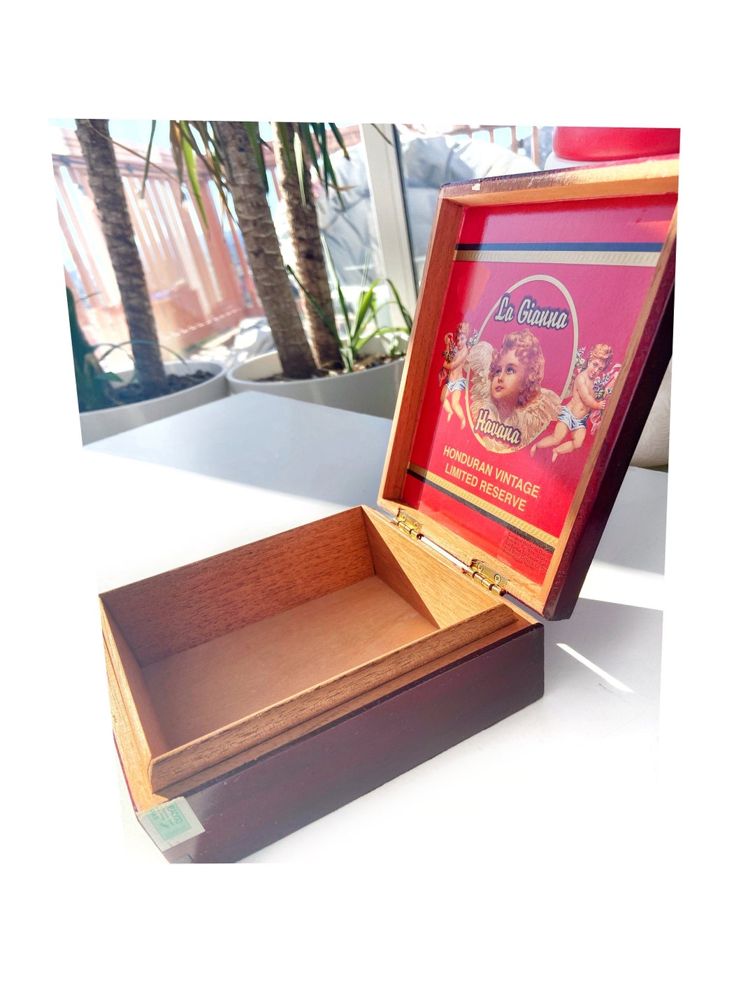 Vintage Wood Cigar Box La Gianna Red Cigar Box, Jewelry Box, Stash Box ...