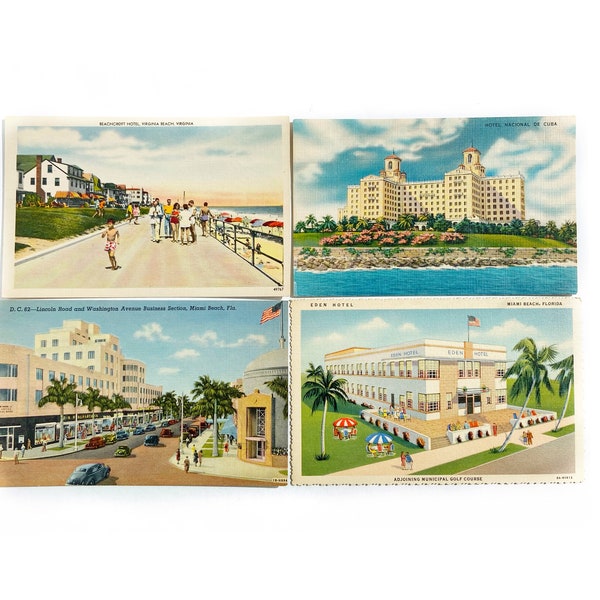 Miami Beach Postcard - Etsy