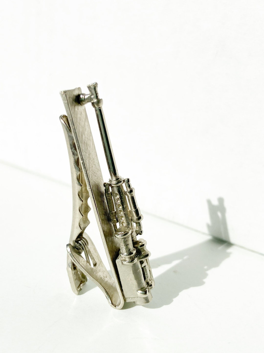 Vintage Gun Tie Clip, Gun Tie Bar, Shotgun Tie Clip, Rifle Tie Bar Clip ...