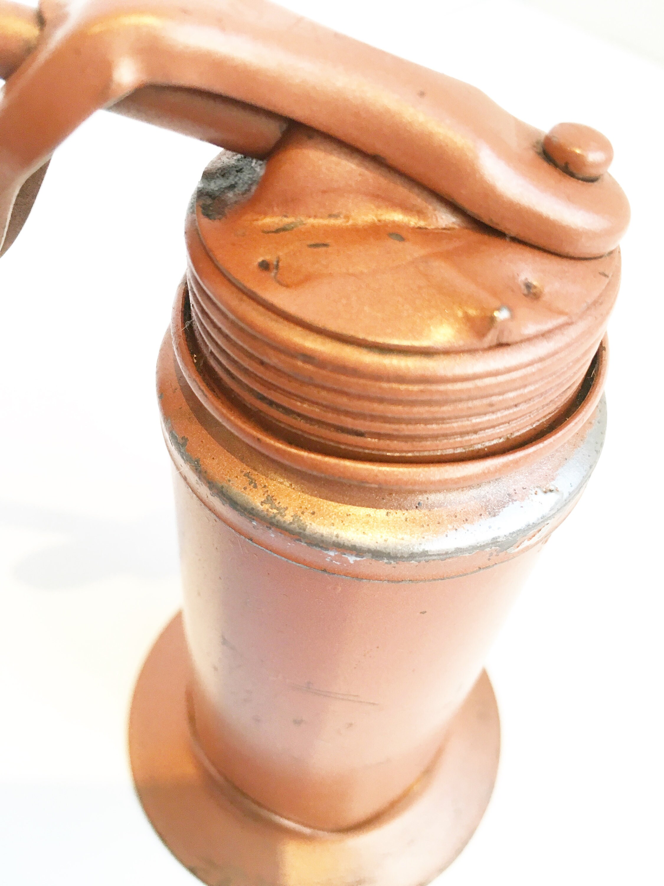 Vintage Orange Oil Can rustic Pitcher Small Vintage Pump | Etsy