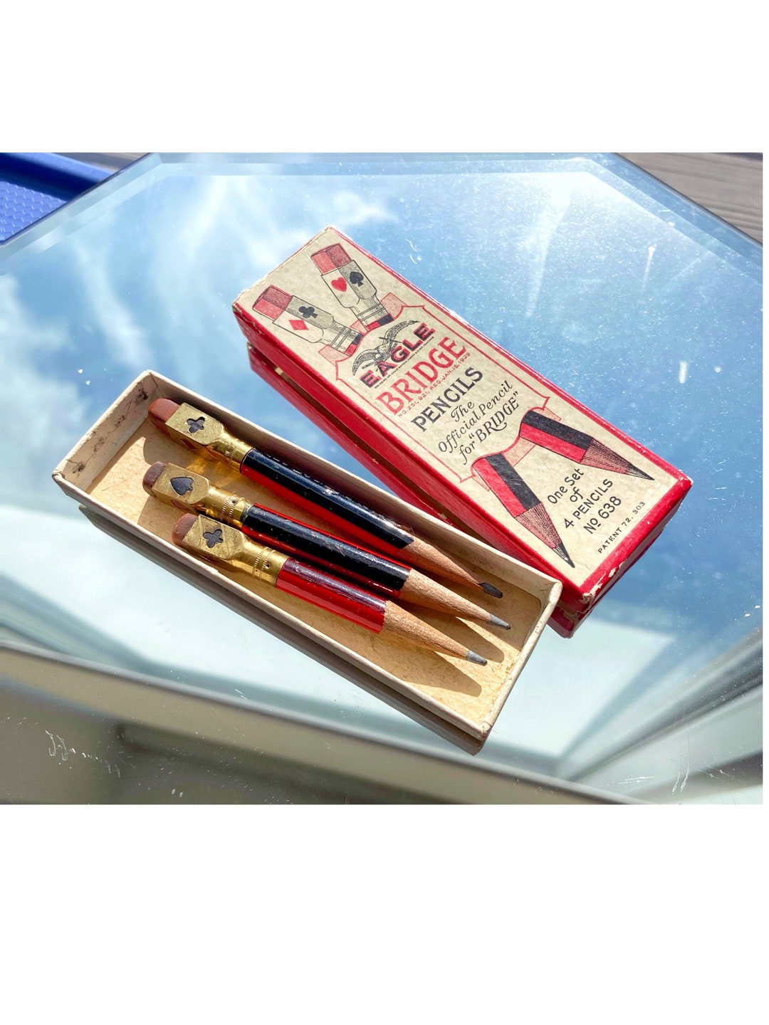 Vintage Eagle Bridge Pencils No 638 in Original Box - 1929 Art Deco - Etsy