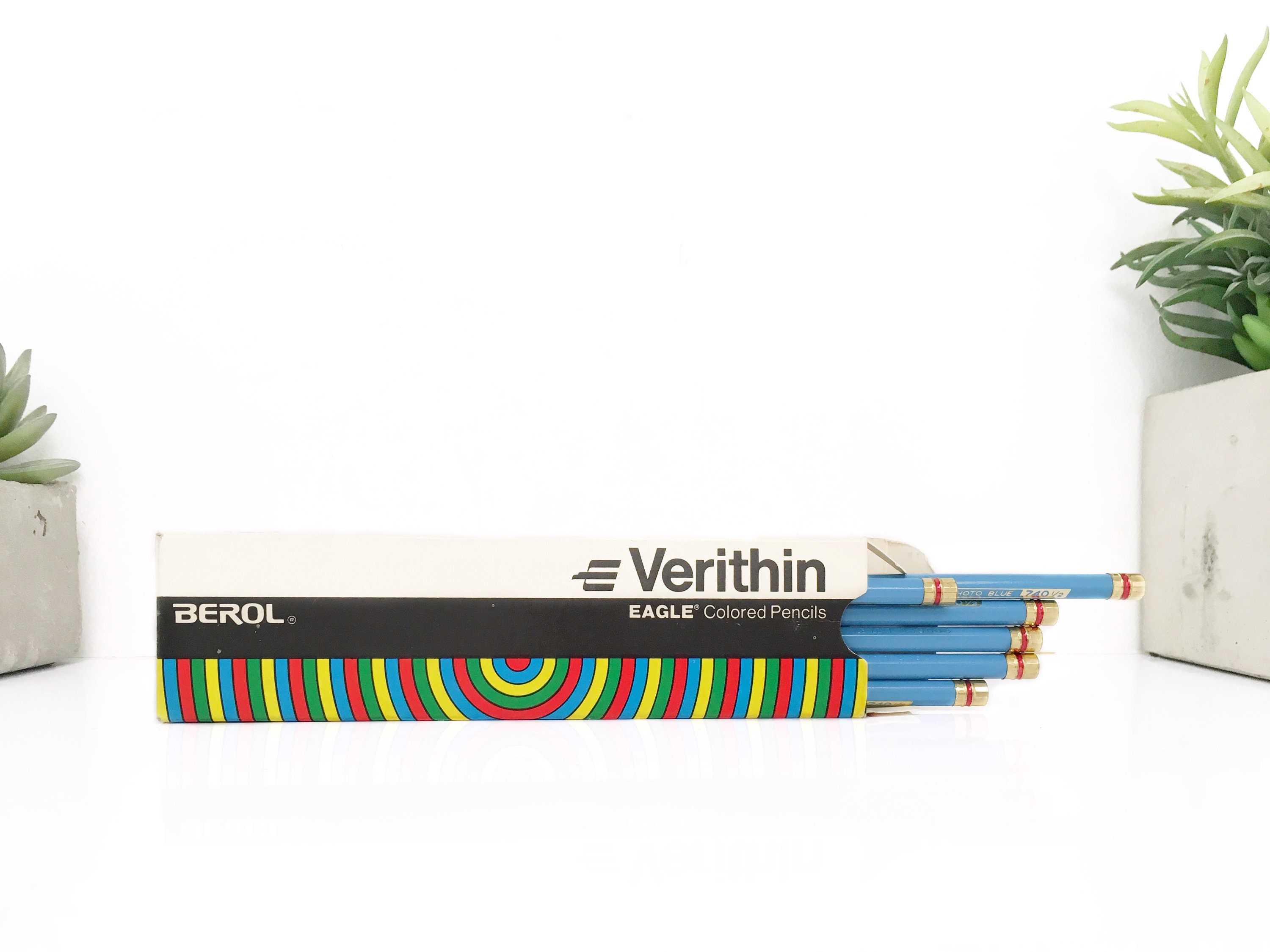 Vintage Verithin Berol Eagle Colored Pencils Lot of 6 & - Etsy.de