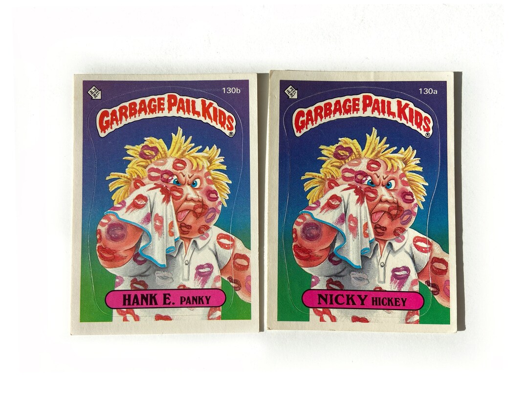 1986 Topps Garbage Pail Kids Cards: Hank E. Panky & Nicky Hickey - Etsy