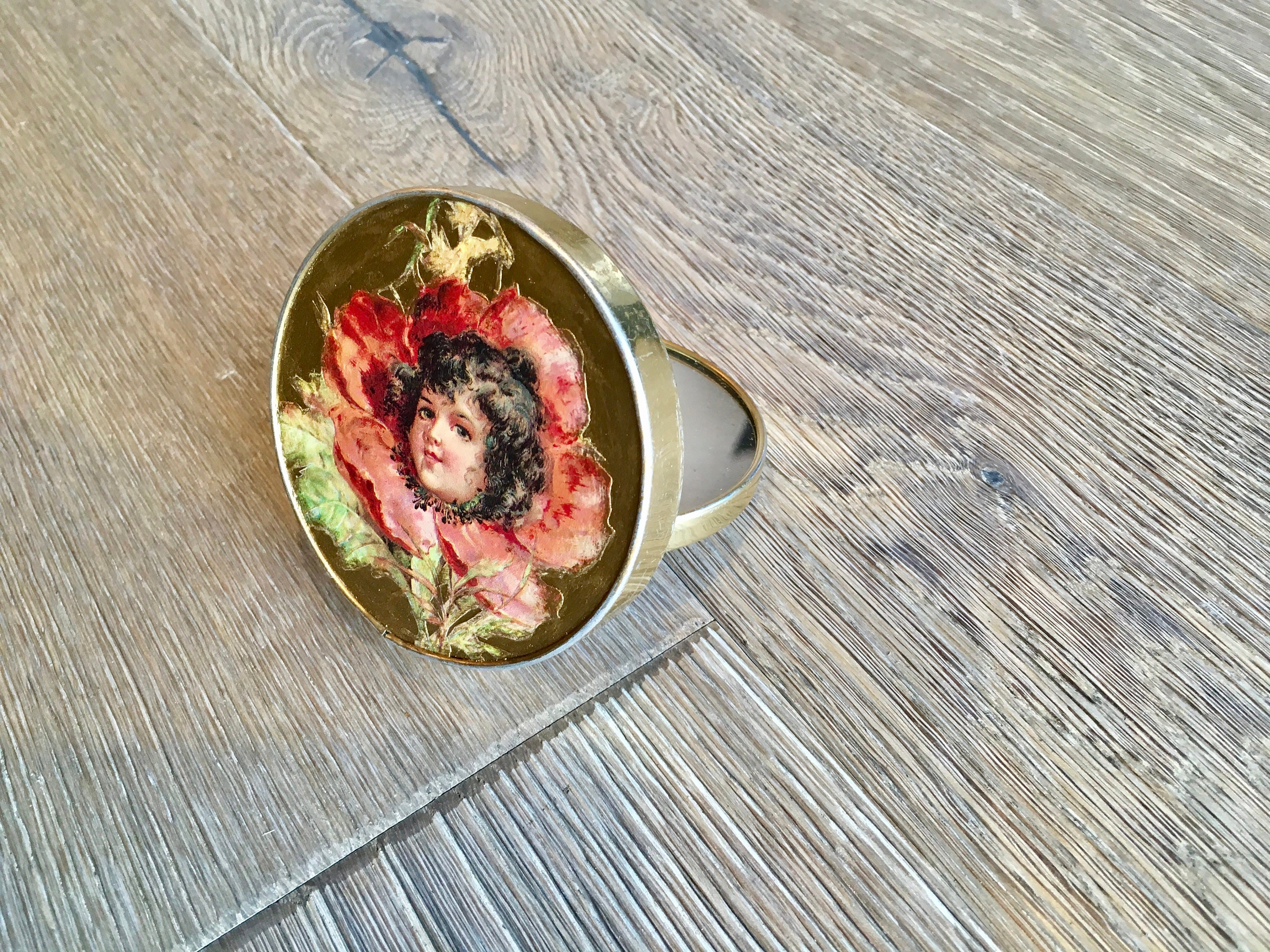 Vintage Celluloid Compact With Folding Make up Mirror - Etsy