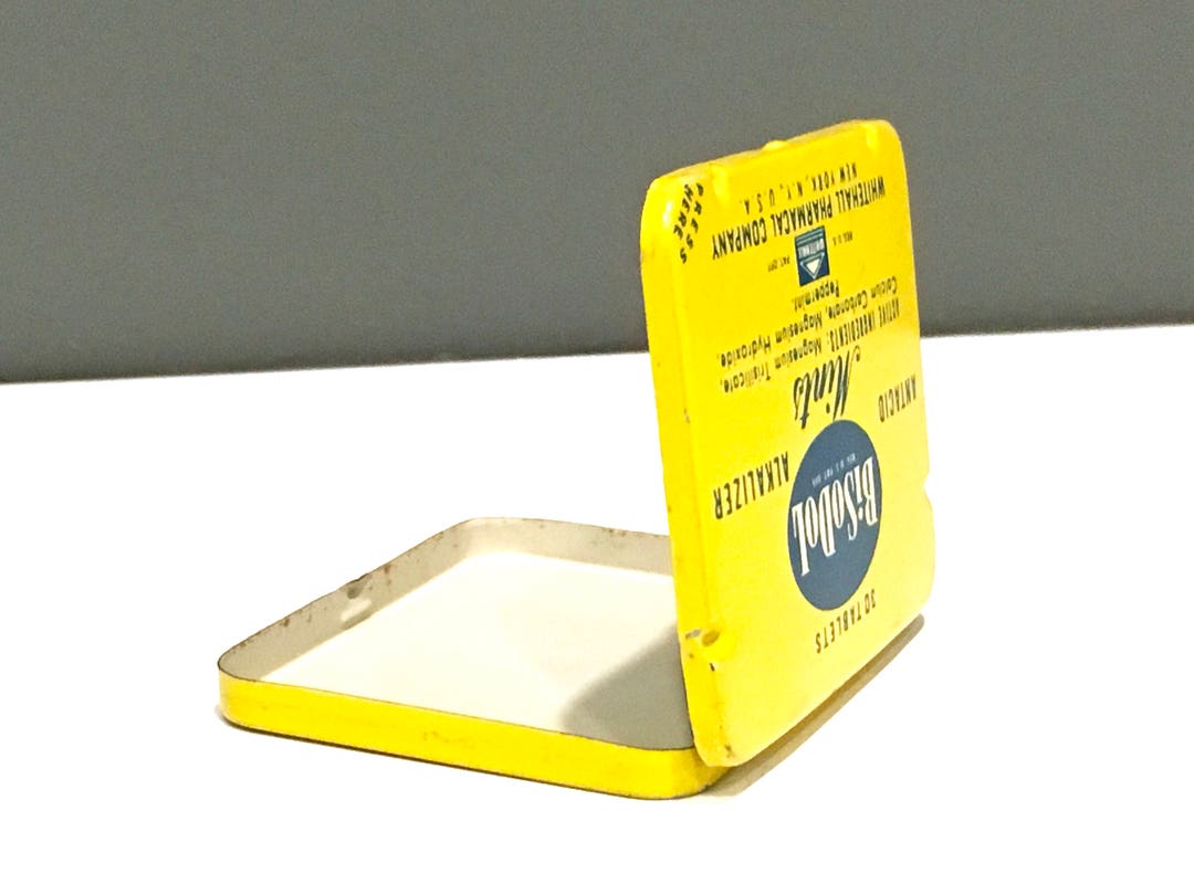 Vintage Tin Bisodol Mints Whitehall Pharmacal Co Alkalizer Mints Empty ...