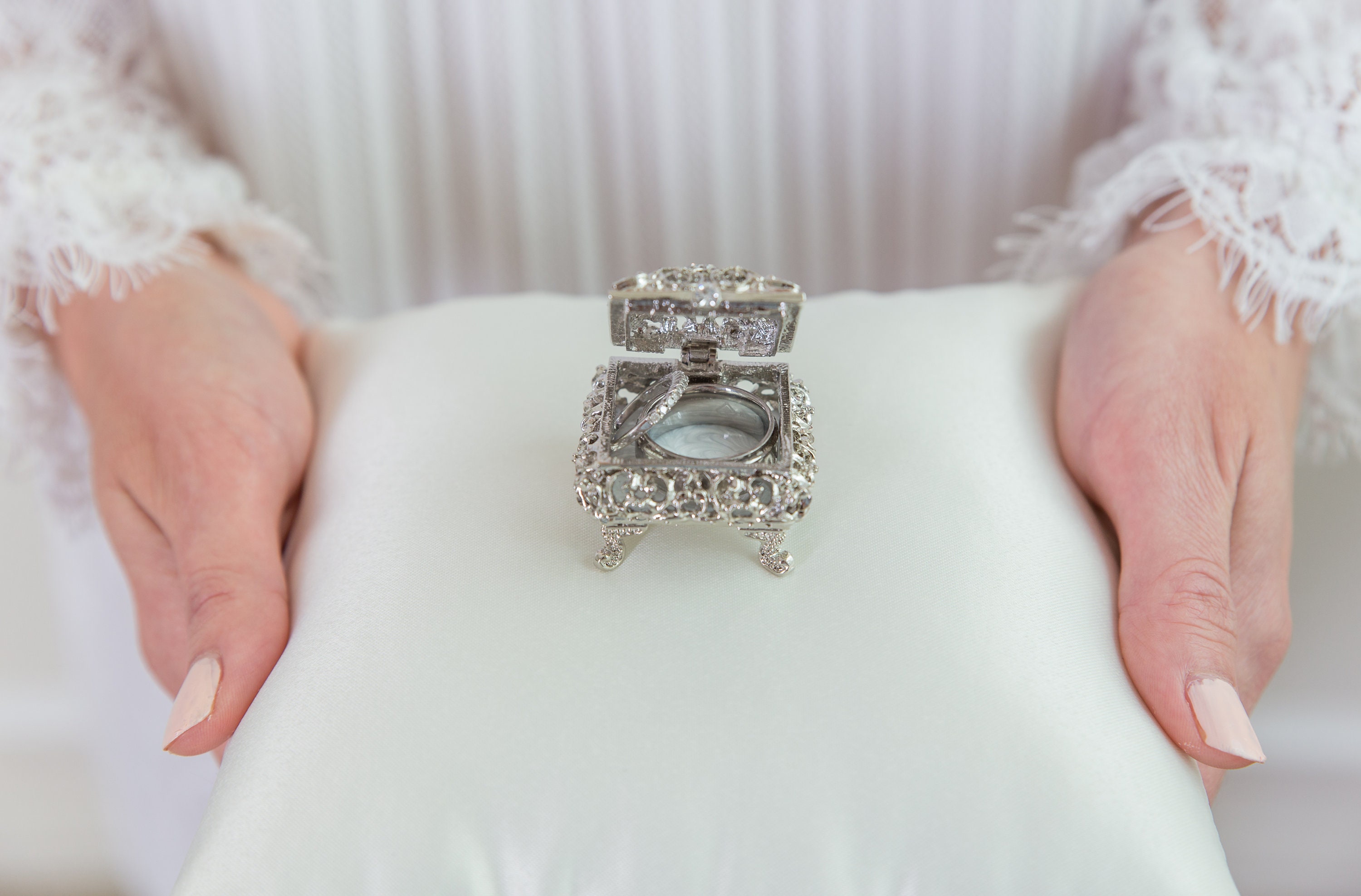 Ornate Silver Gold Ring Box Wedding Ring Box Proposal Ring | Etsy