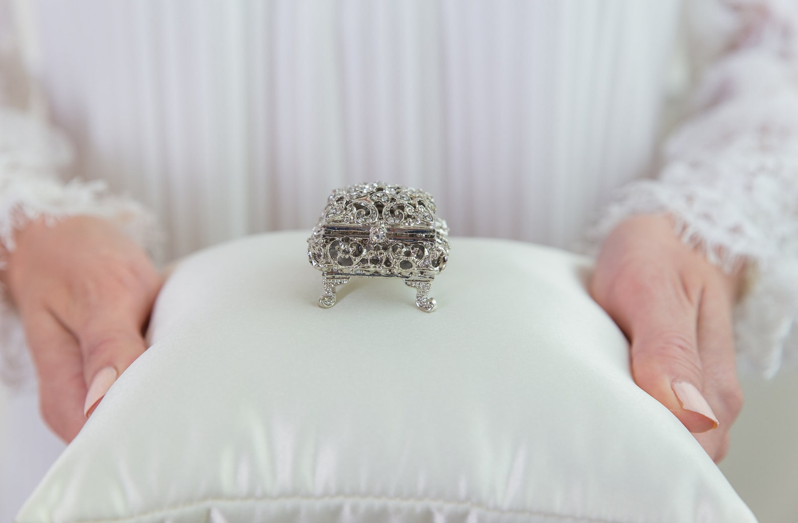 Ornate Silver Gold Ring Box Wedding Ring Box Proposal Ring | Etsy