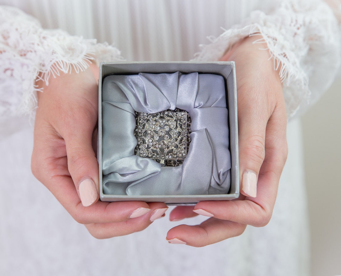 Ornate Silver Gold Ring Box Wedding Ring Box Proposal Ring | Etsy