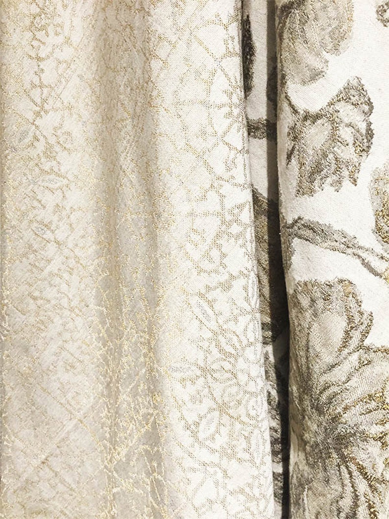 Daintily Subtle Metallic Lace Latice Trellis Pattern With Viscos Cotton ...