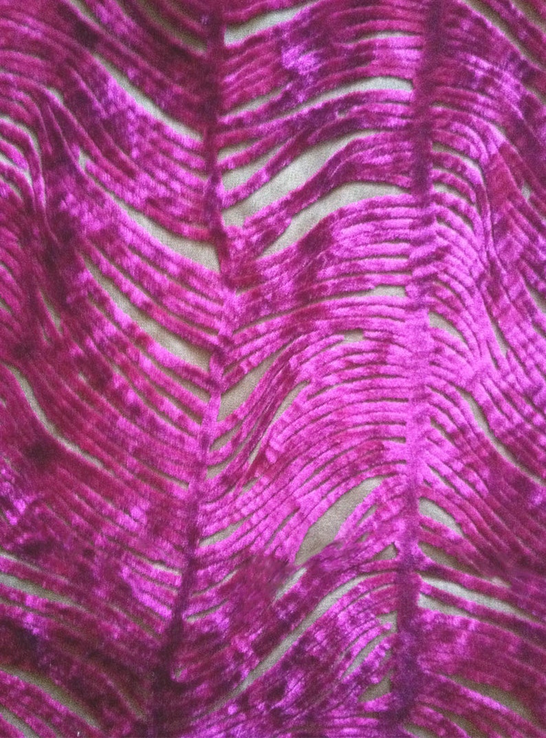 Viscose Poly Rayon Cut Velvet Burnout With Feather Pattern in Pastel ...