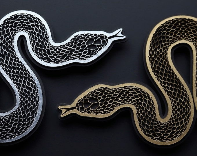 Laser Cut Wall Snake Gold/ Silver - Etsy