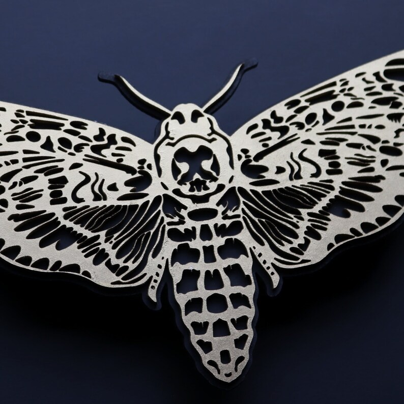Death Head Moth Laser Cut Wall Plaque - Etsy