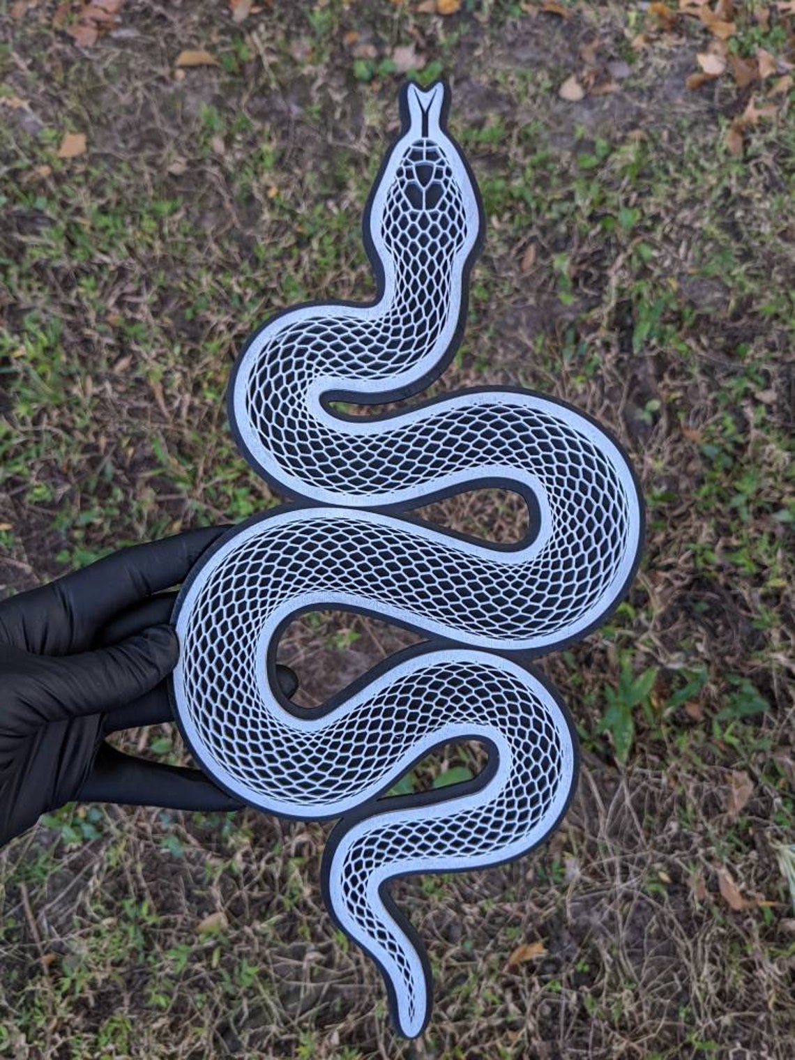 Laser Cut Wall Snake Gold/ Silver | Etsy