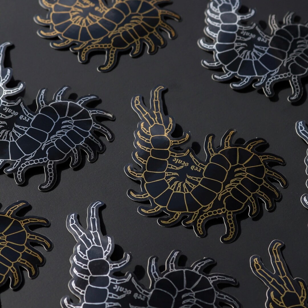 Gold Centipede Sticker - Etsy