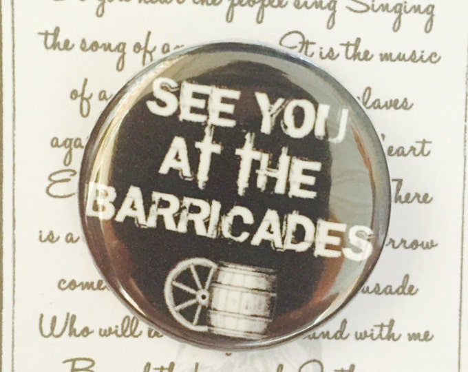 Les Miserables Barricades Pin Button Students Victor Hugo - Etsy