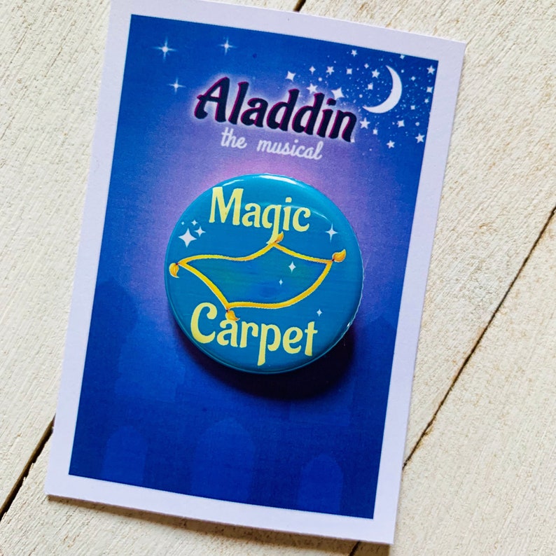 Aladdin the Musical, Magic Carpet Inspired Character Pin, Magnet ...