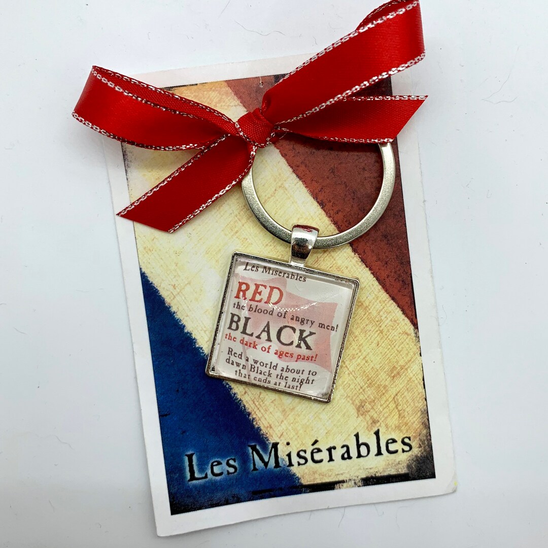 Les Misèrables Inspired Red and Black Key Chain, Key Ring, Musical ...