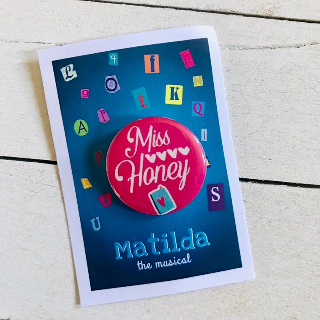Matilda the Musical Miss Honey Inspired Pinback, Button, Badge, Magnet ...