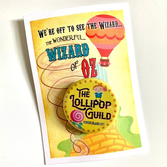 WIZARD OF OZ Lollipop Guild Inspired Pin Pinback Button | Etsy