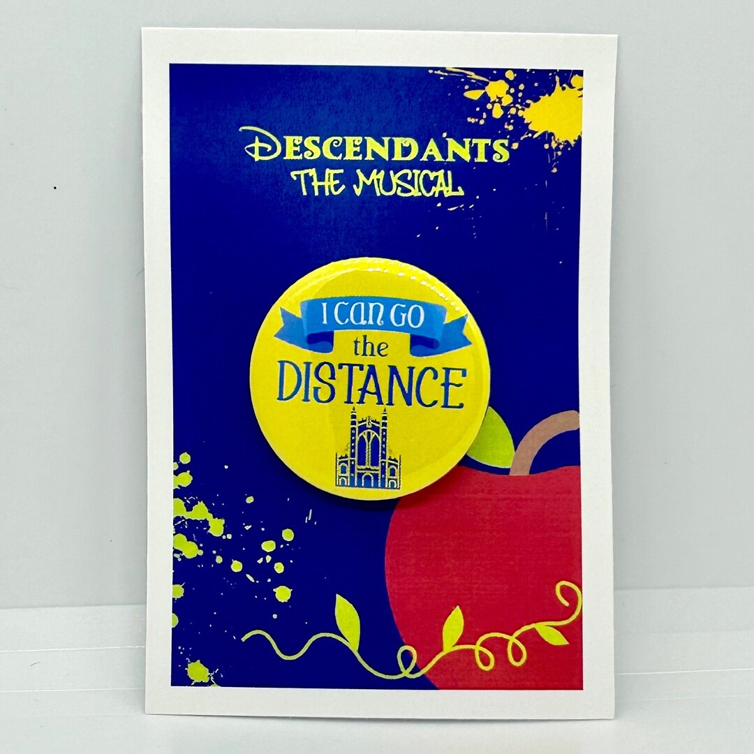 Descendants the Musical Go the Distance Inspired Pin, Badge, Magnet ...