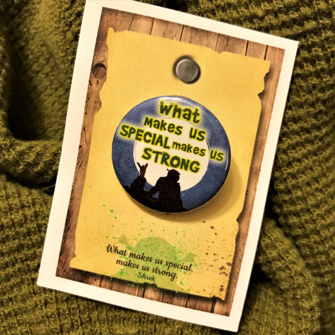 SHREK Musical Inspired Pin Pinback What Makes Us Special - Etsy