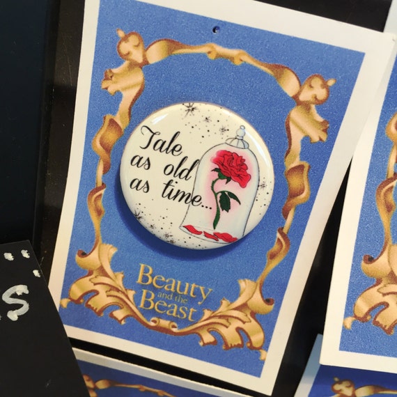 Beauty and the Beast Inspired Enchanted Rose Pin Pinback | Etsy