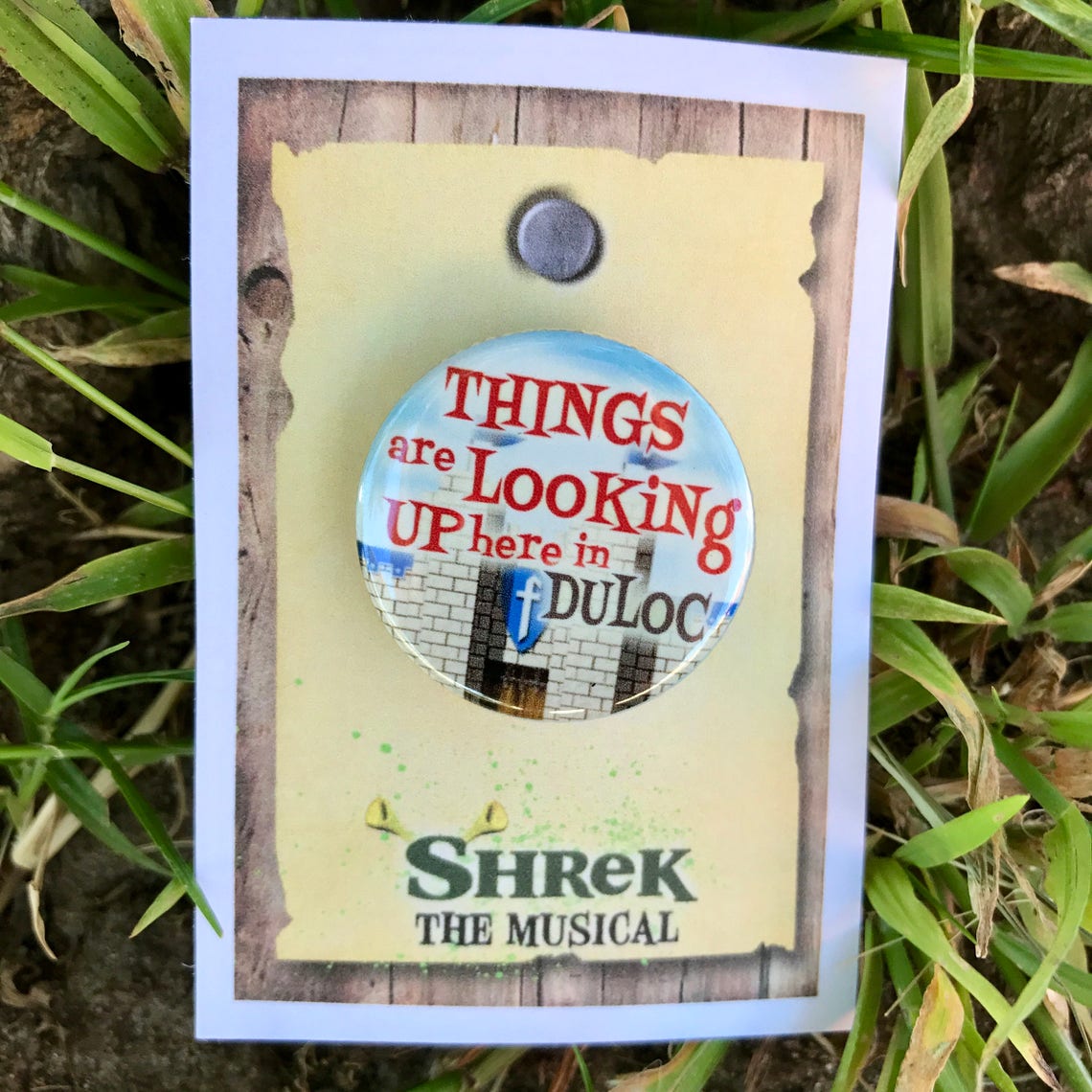 SHREK Musical Inspired Pin Duloc Things Are Looking up Here - Etsy