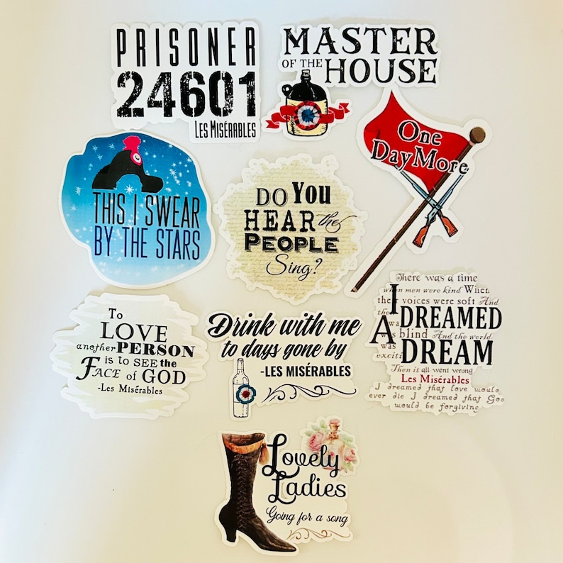 Les Misérables Inspired Sticker Pack - Etsy
