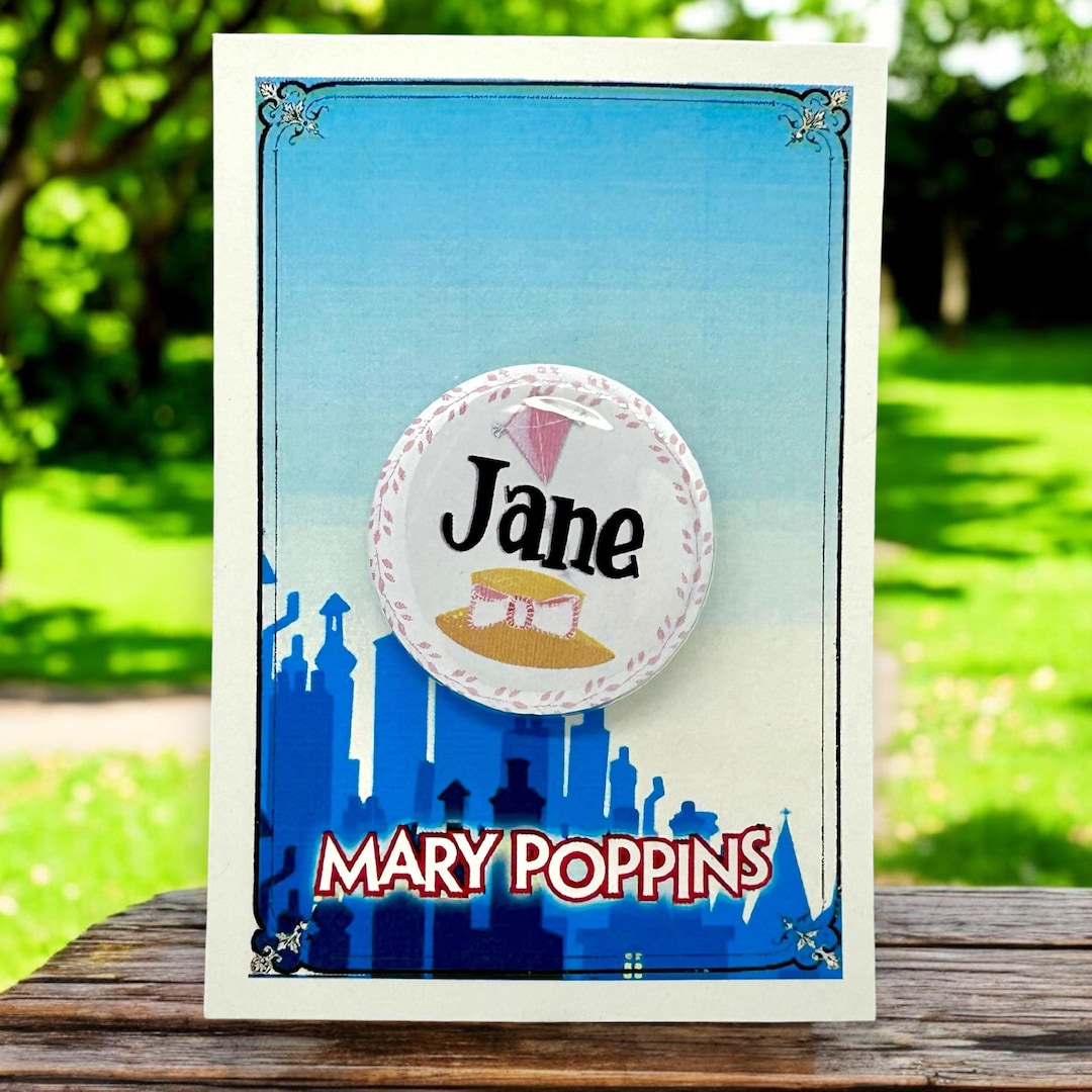 Mary Poppins the Musical Inspired Jane Character Pin, Pinback, Button ...